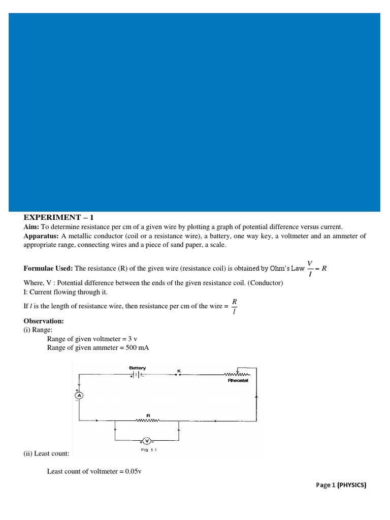 12th Physics - Practical - 2021 - 22 Term 1 Term 2 | PDF | P–N Junction ...