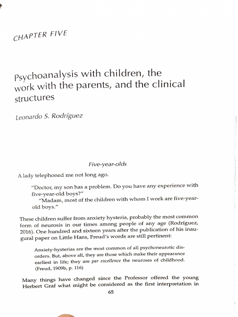 Psychoanalysis With Children - Rodriguez | PDF
