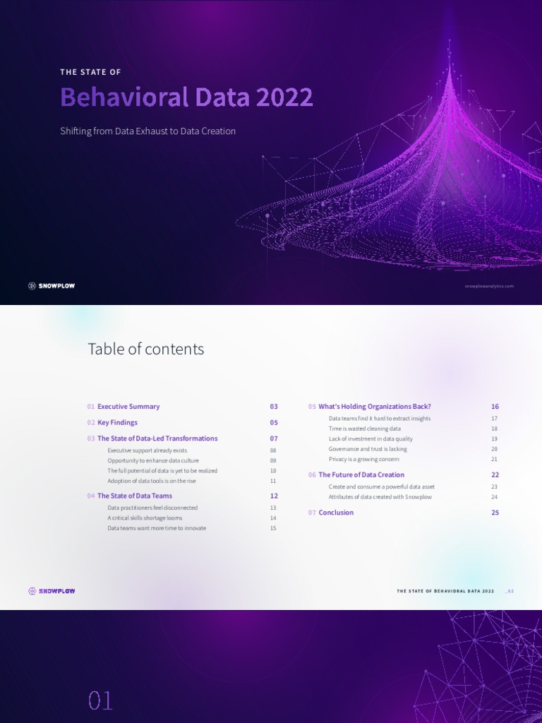 Snowplow Behavioral Data Research Report | PDF | Analytics | Business