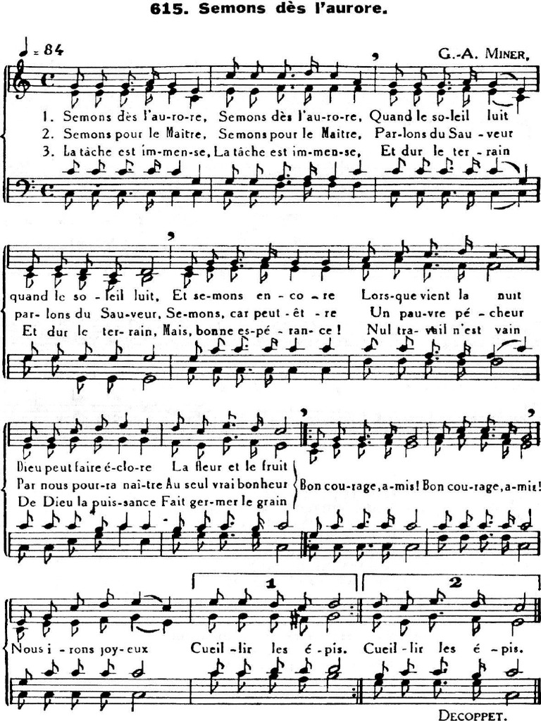 Af615 Semons Des L Aurore-Partition | PDF
