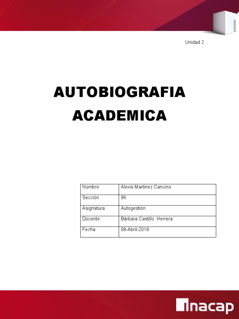 Formato AUTOBIOGRAFIA ACADEMICA | PDF