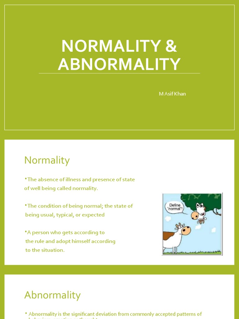 Normality & Abnormality | PDF | Emotions | Mental Disorder