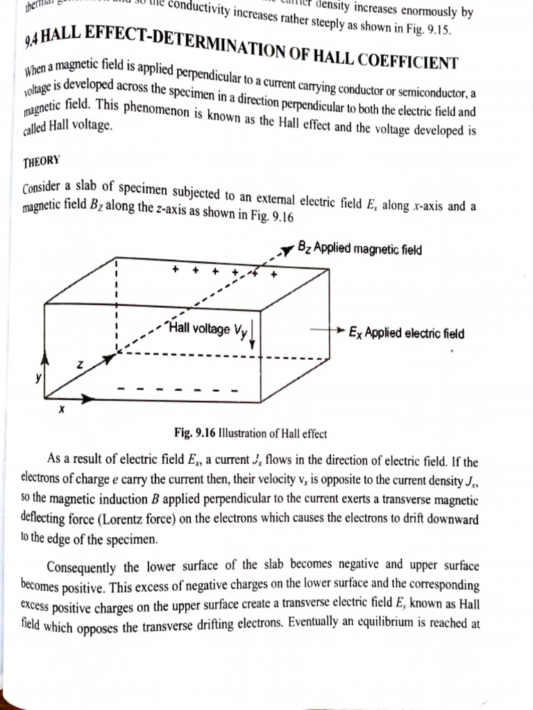 Hall Effect, Theory, Experiment and Its Importance | PDF | Electric Field | Physical Quantities