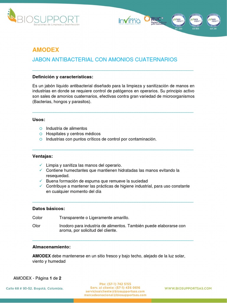 FT-CC-BS 2010 Amodex | PDF | Lavado de manos