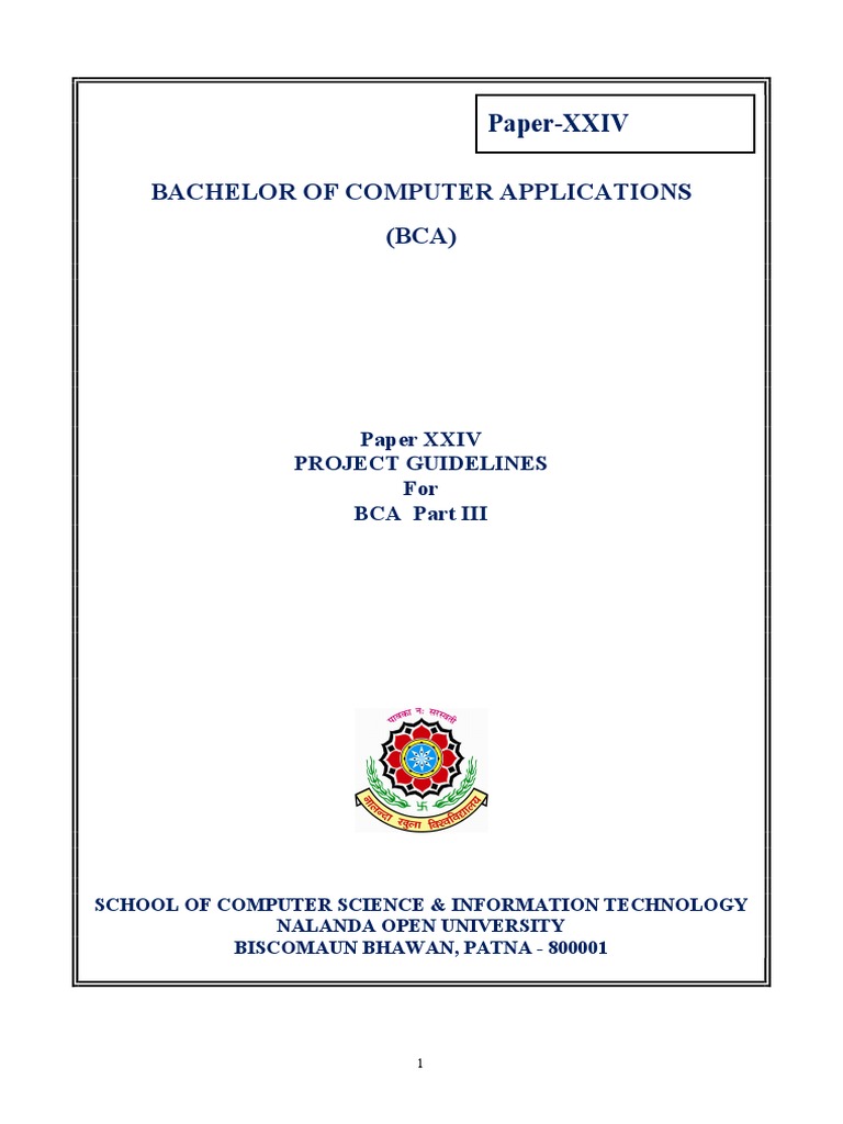 BCA Project Guidelines | PDF | Computer Program | Programming