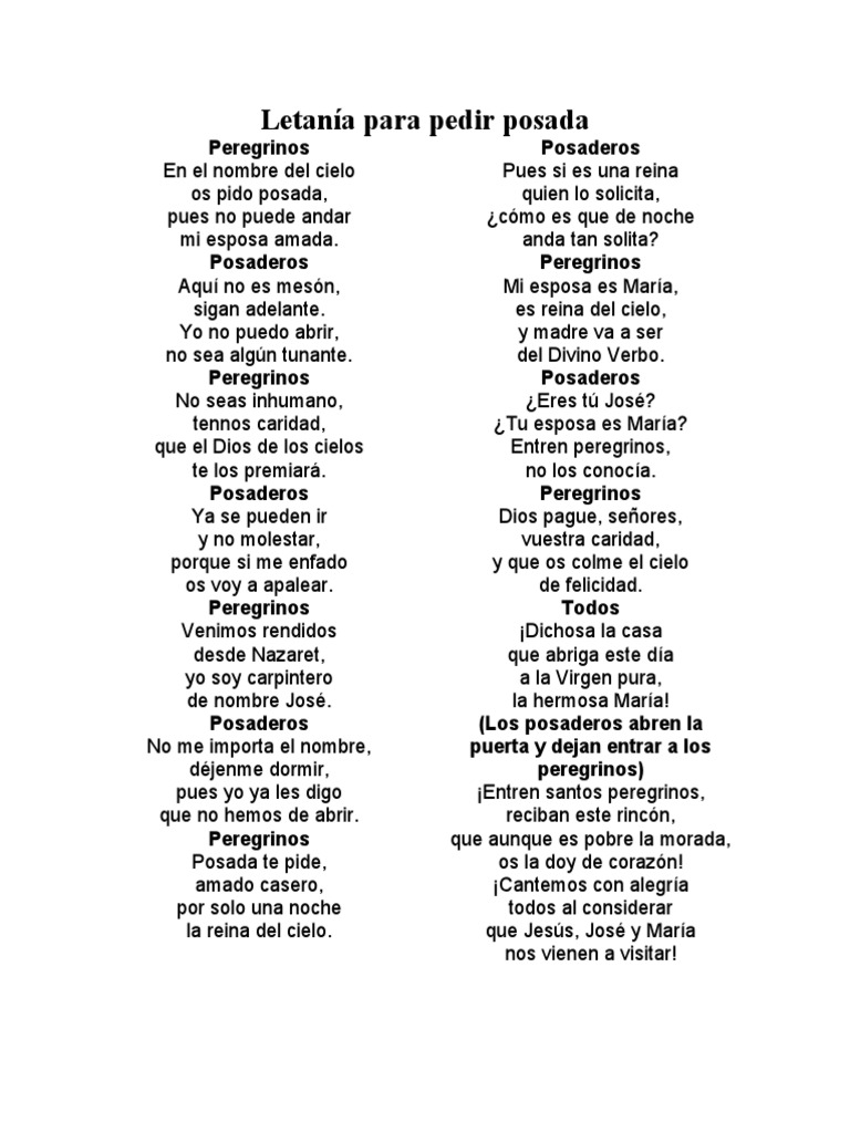 Cantos para Posada y Arrullar Niño Dios | PDF | María, madre de Jesús | Amor