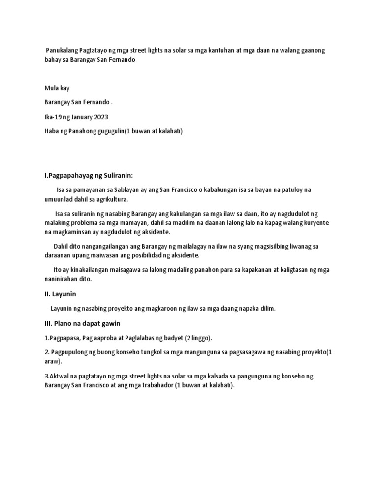 I.Pagpapahayag NG Suliranin | PDF