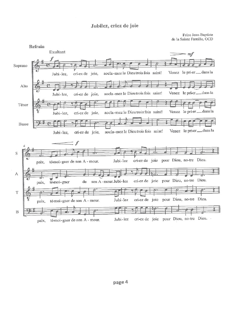 1 Jubilez Criez de Joie | PDF