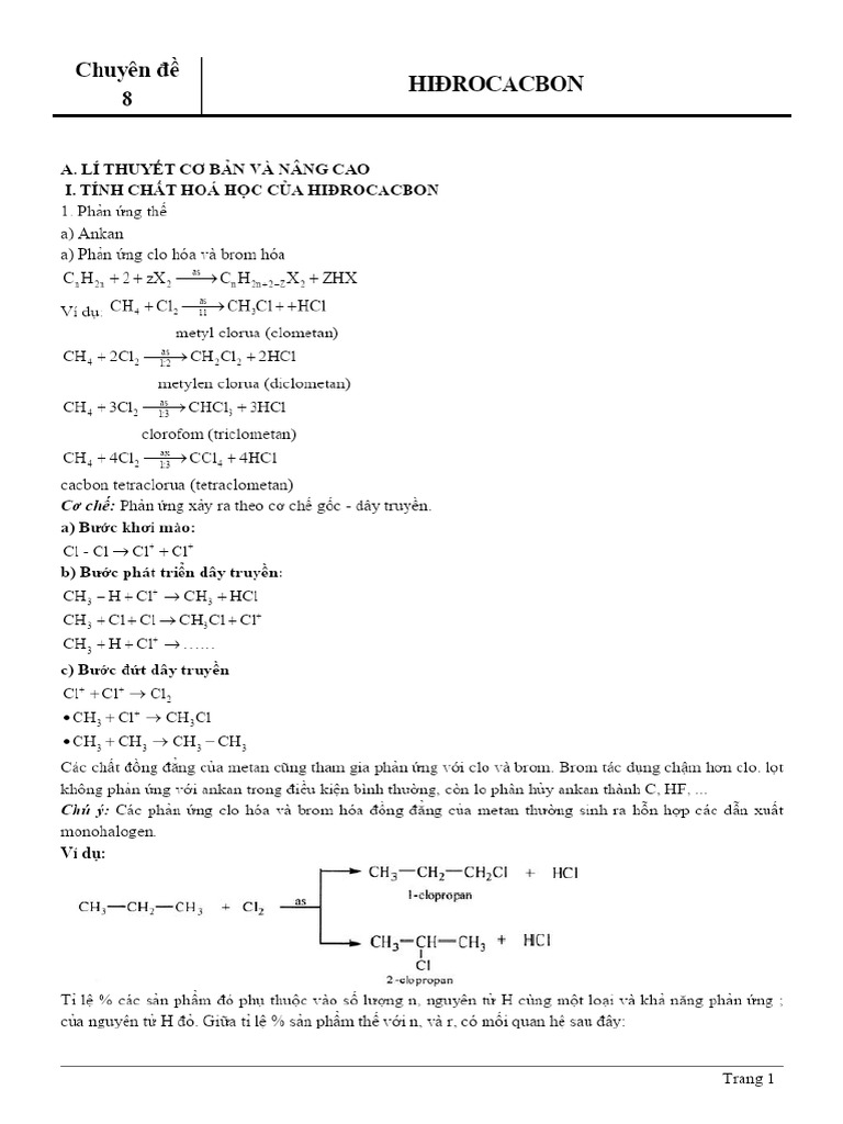 Chuyen de 8 Hidrocacbondoc - 1600 - PDF - Gdrive.vip | PDF