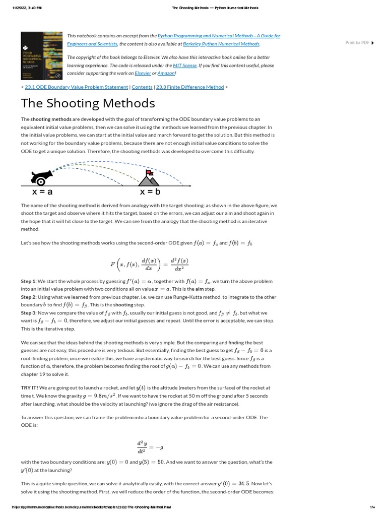 The Shooting Methods - Python Numerical Methods | PDF | Ordinary ... The Shooting Methods - Python Numerical Methods | PDF | Ordinary ...