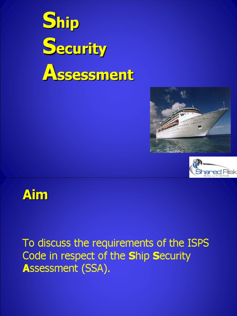 Ship Security Assessment Overview | PDF | Deterrence Theory | Crime ...