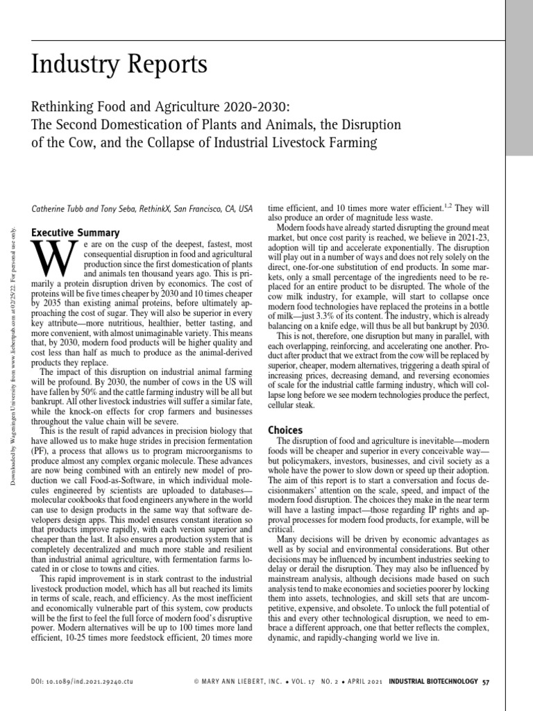 Rethinking Food and Agriculture 2020-2030 | PDF | Foods