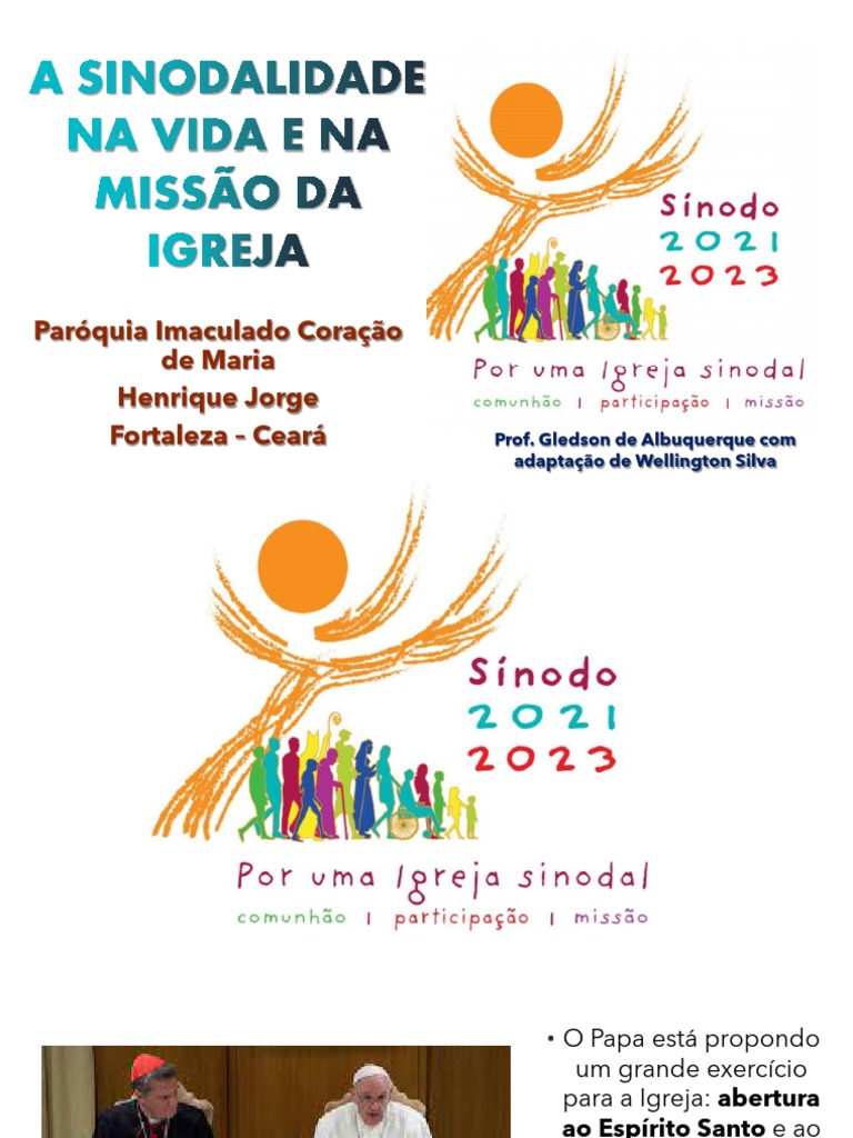 A SINODALIDADE NA VIDA E NA MISSÃO DA IGREJA by Well | PDF | Igreja católica | Eucaristia