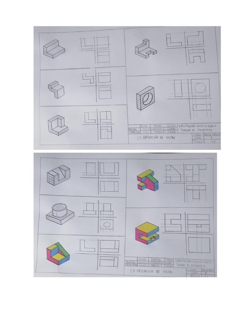 Lámina 4 - Obtención de Vistas | PDF