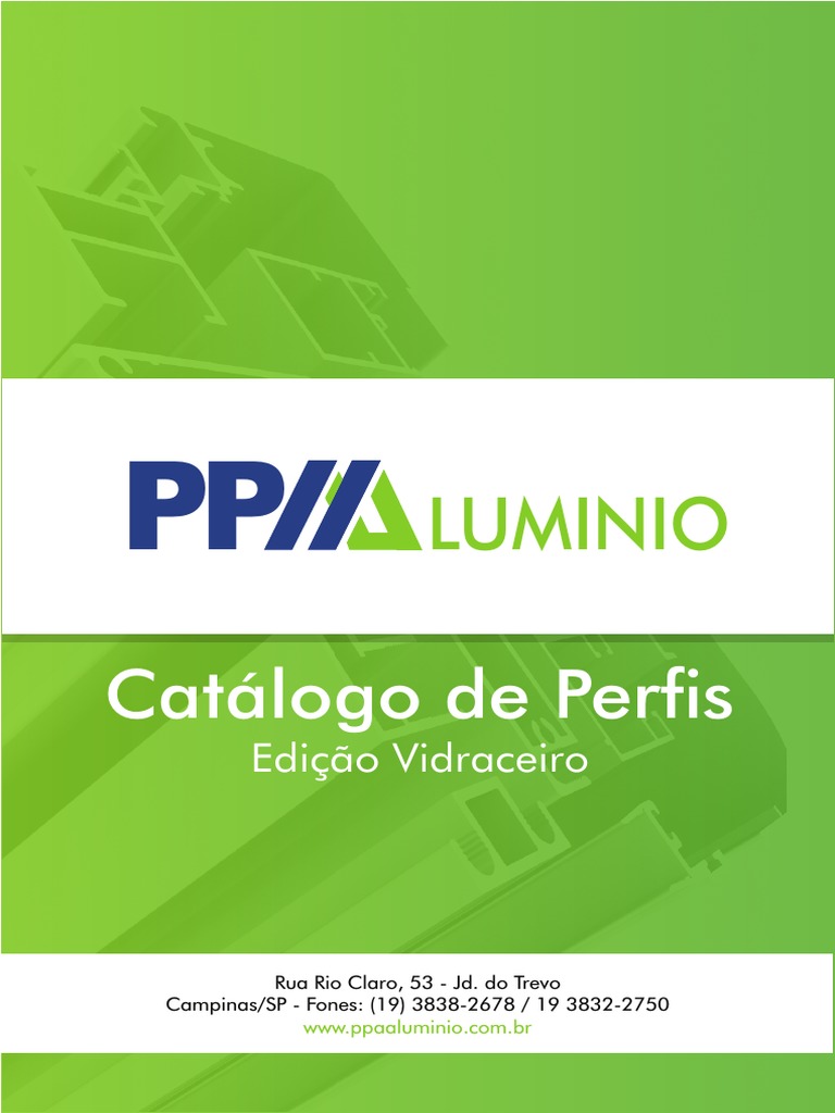 PPAluminio Catalogo Vidraceiro | PDF | Óculos | Engenharia e Ciência do Vidro