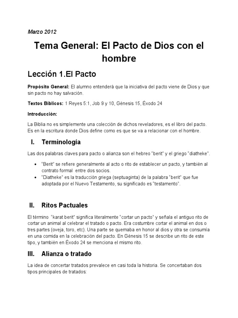 El Pacto de Dios Con El Hombre | PDF
