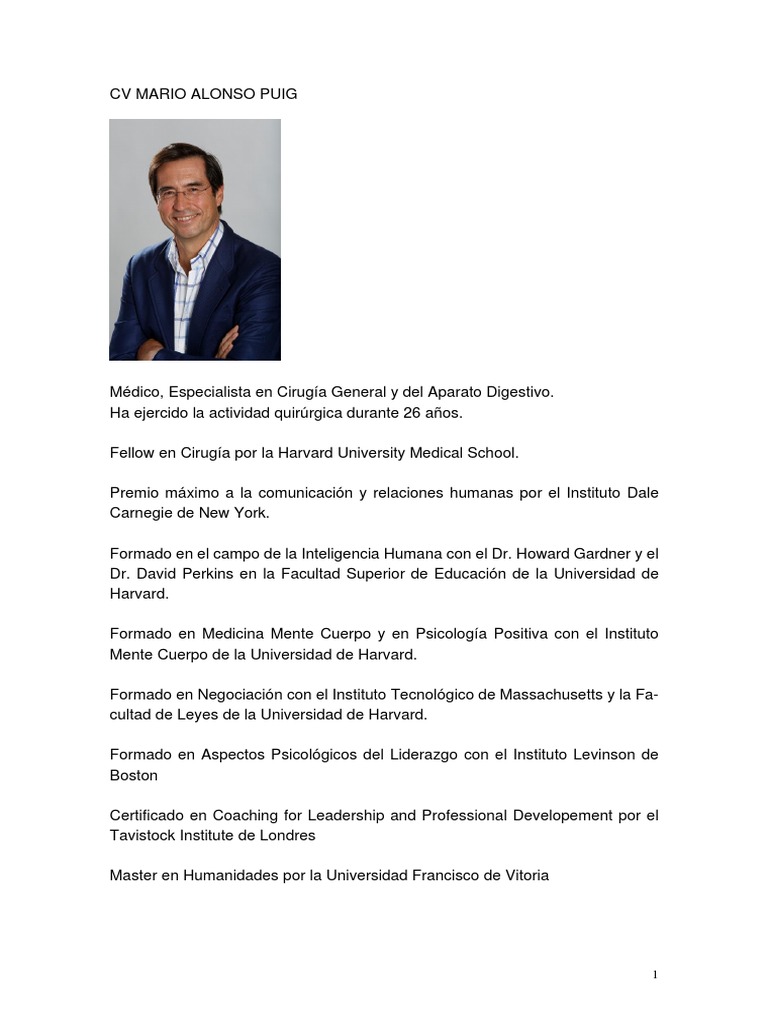 CV Mario Alonso Puig | PDF
