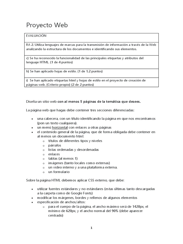 Proyecto HTML Css | PDF | HTML | Red mundial