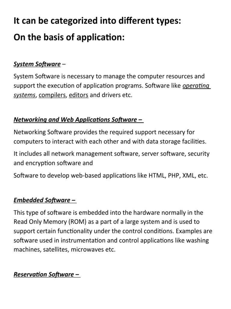 Types of SW | PDF | Software | World Wide Web