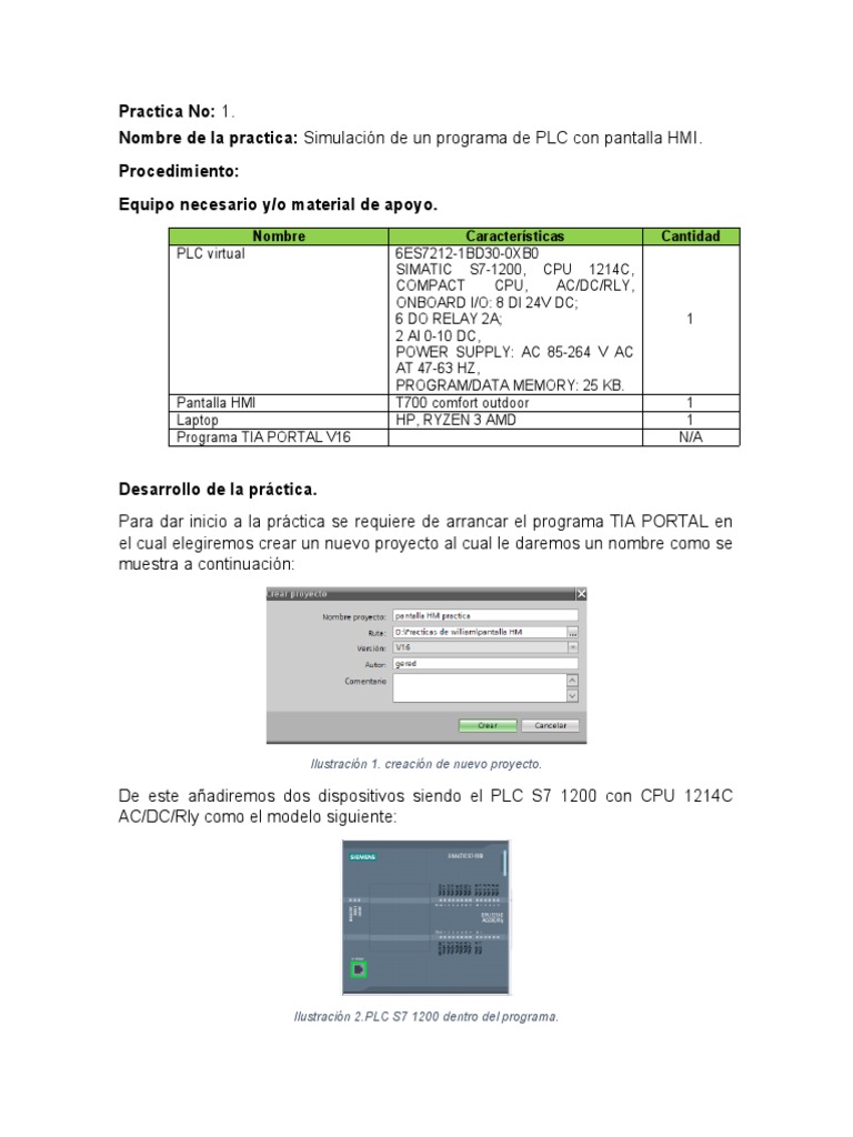 Simulacion de Un Programa de PLC Con Pantalla Hmi | PDF | Programa de ...