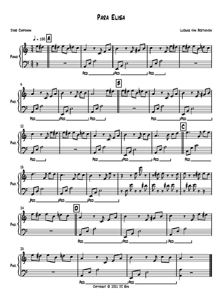 Para Elisa - Piano | PDF
