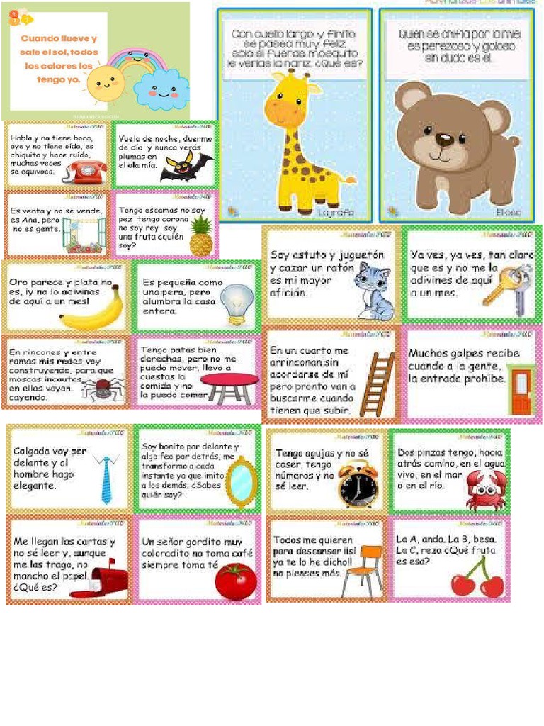 Charadas Divertidas para Niños | PDF