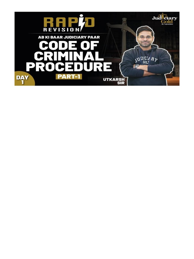 CRPC in One-Liners Part 1 | PDF