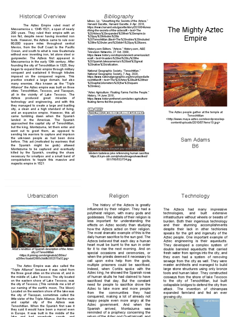 Museum Project 3 Fold Brochure Template | Download Free PDF | Aztec