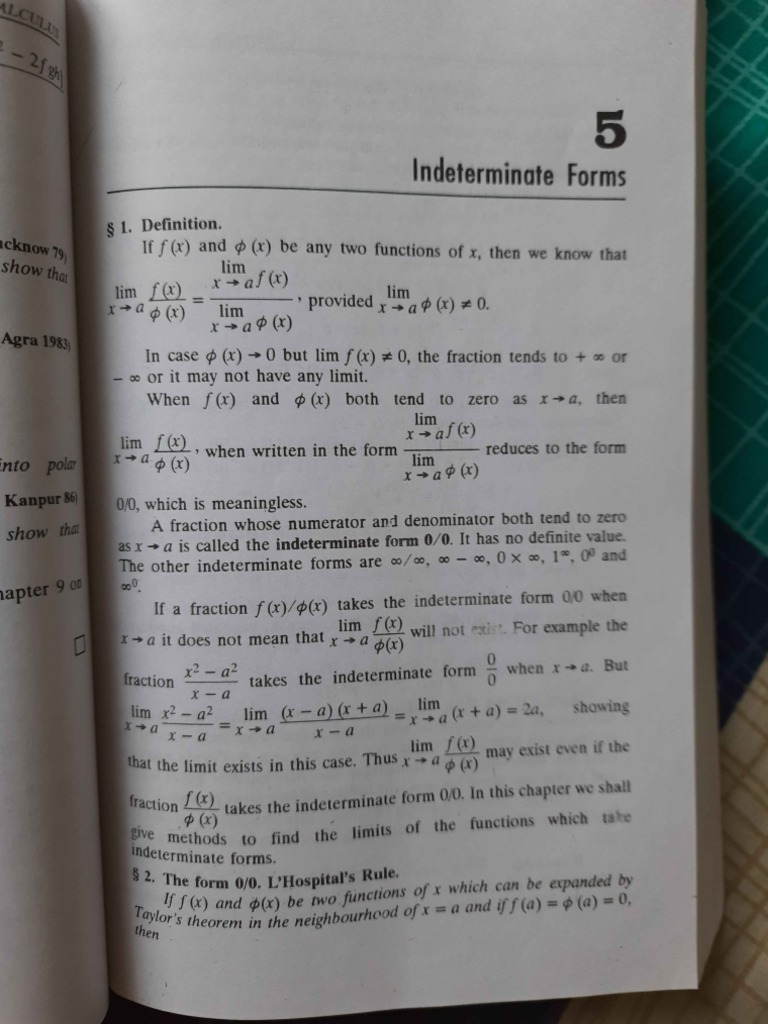 Indeterminate Forms | PDF