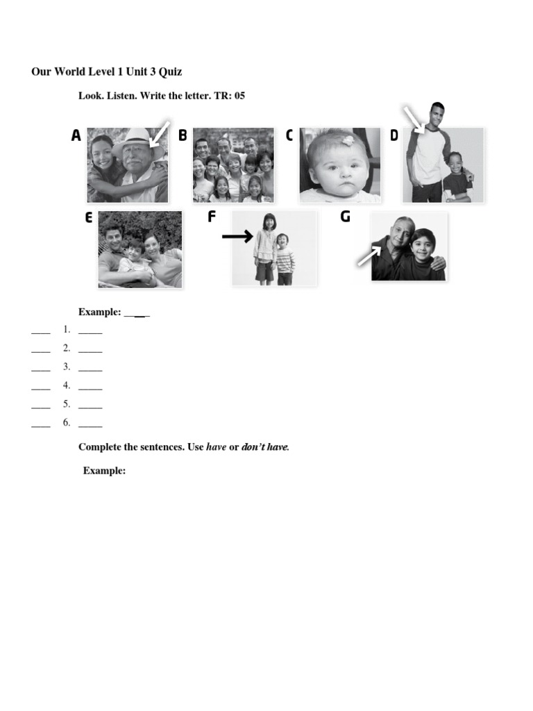 National Geographic Our World Level 1 Unit 3 Quiz | PDF | Grammar ...