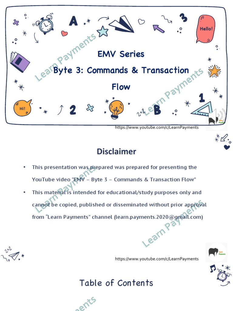 EMV Byte 3 - Commands & EMV Transaction Flow | PDF