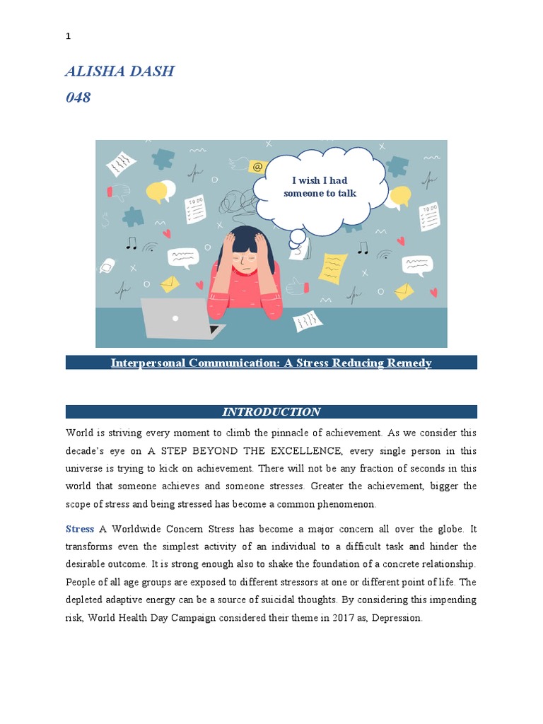 Alisha Dash 048: Interpersonal Communication: A Stress Reducing Remedy | PDF | Stress (Biology ...