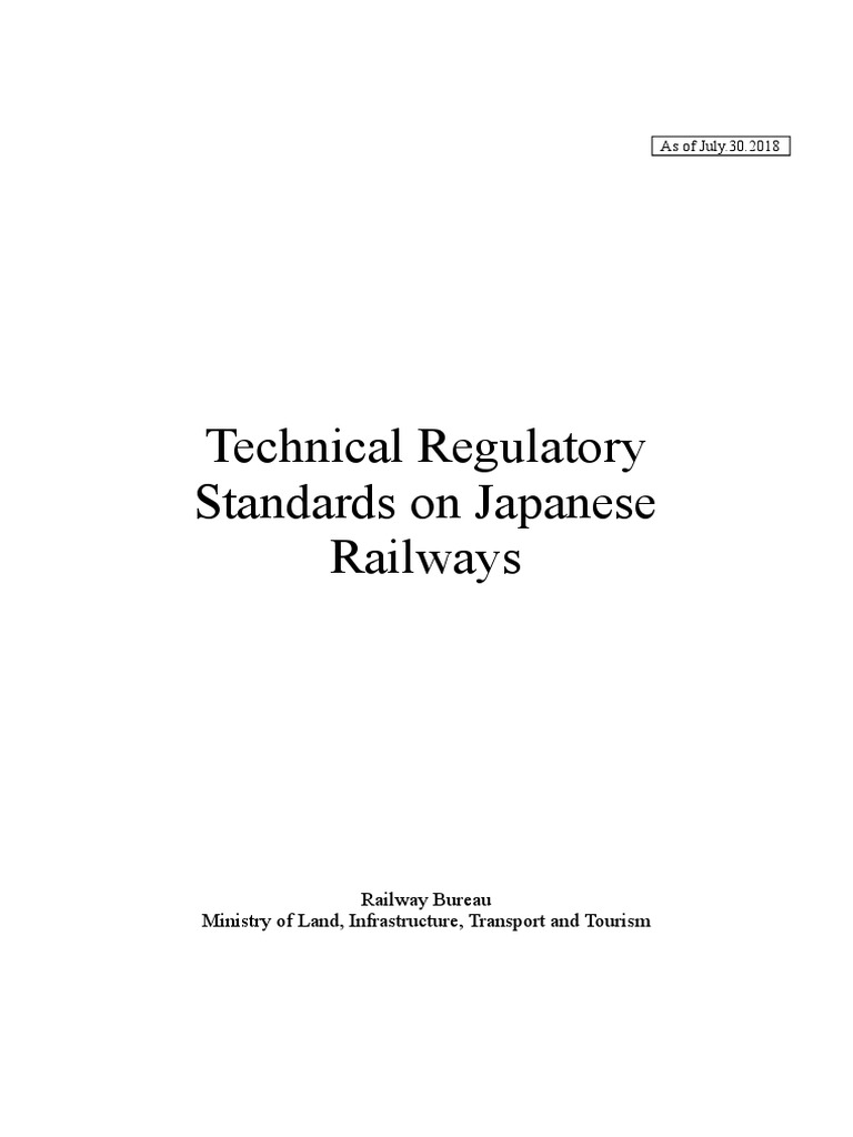 Japanese Railway Technical Standards | PDF | Train | Train Station