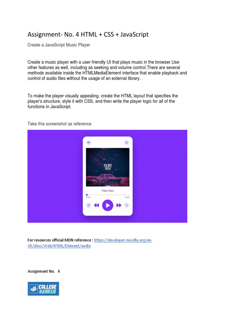 Assignment No. 4 HTML CSS JS | PDF