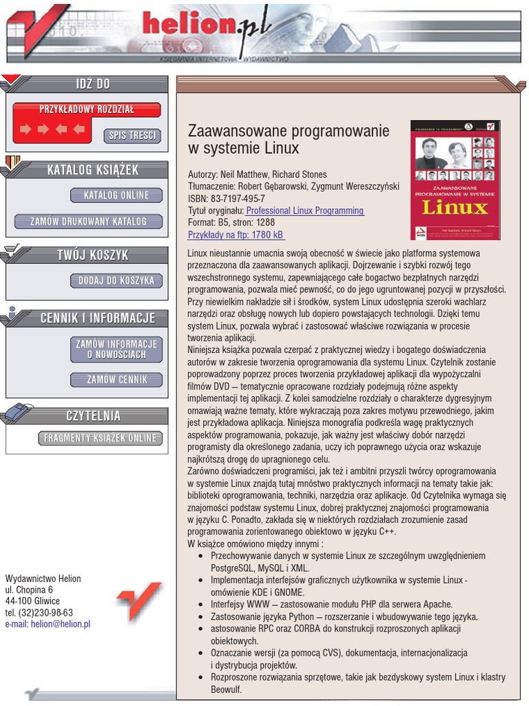 Zaawansowane Programowanie W Systemie Linux | PDF