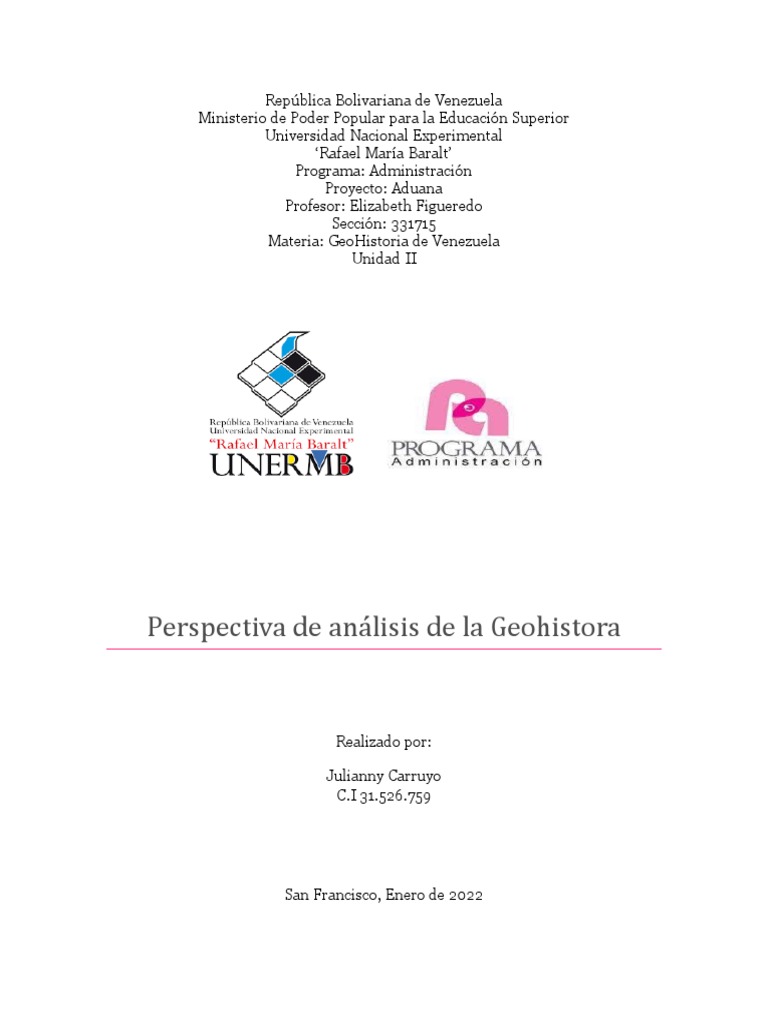 Análisis Geohistórico de Venezuela | PDF | Política | Ciencias sociales