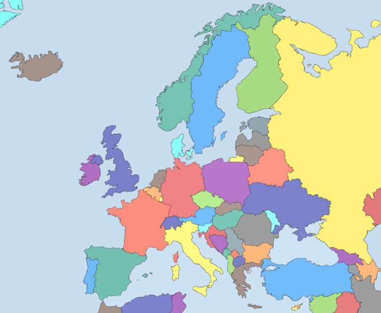 Mapa Politico de Europa Con Nombres | PDF