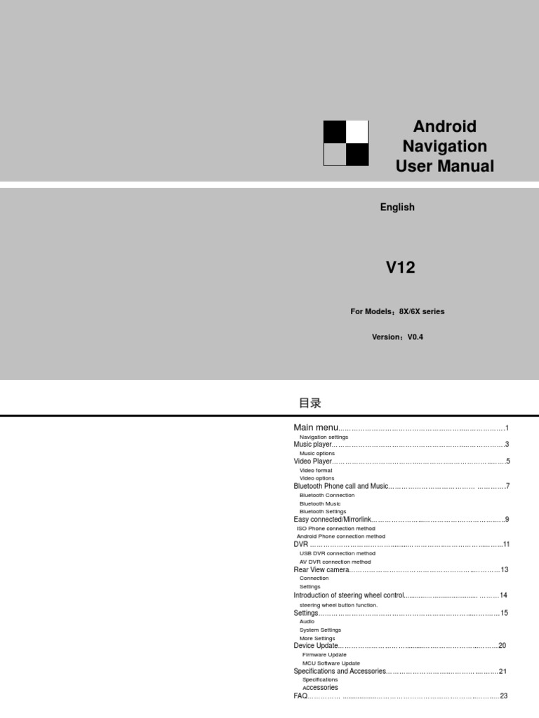 Android Navigation User Manual: English | PDF | Android (Operating System) | Ios