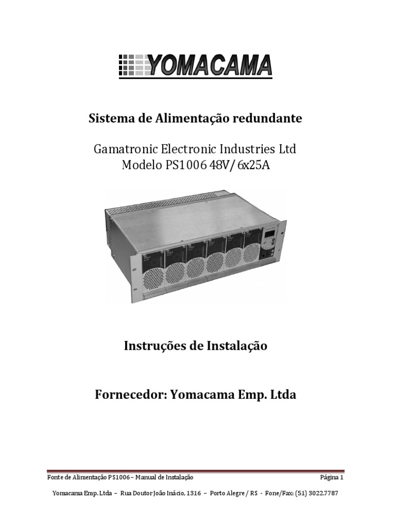 Manual Retificador Gamatronic | PDF | Fonte de energia | Retificador