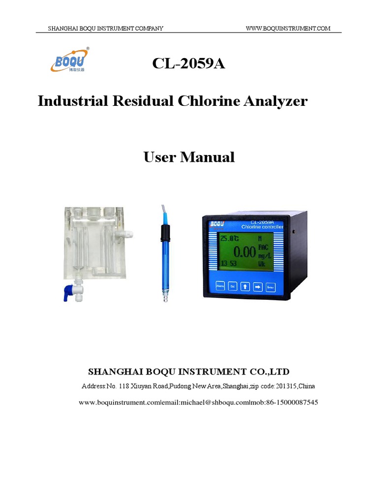 Controlador Cloro Cl-2059a | PDF | Calibration | Computing