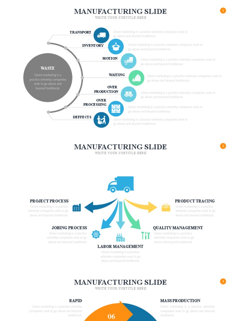 Manufacturing Slides Powerpoint Template | PDF | Lean Manufacturing ...