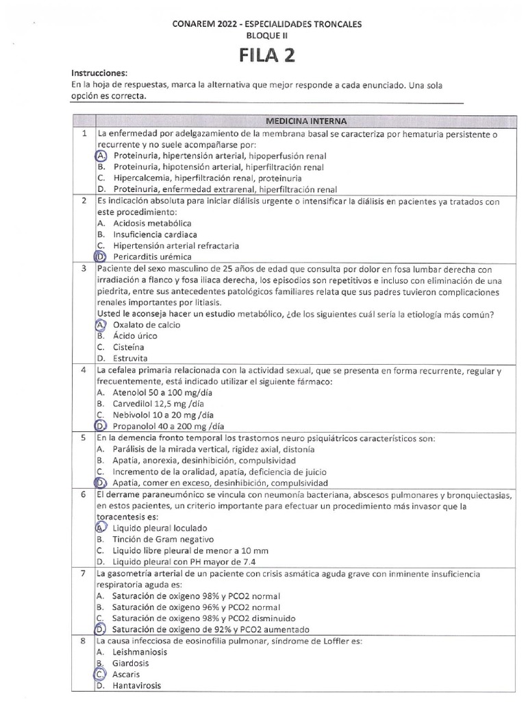 Conarem 2022 Bloque II Fila 2 Opt | PDF