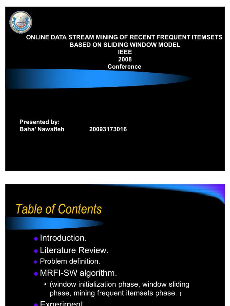 Mining Data Streams Presentation | PDF | Algorithms | Information ...