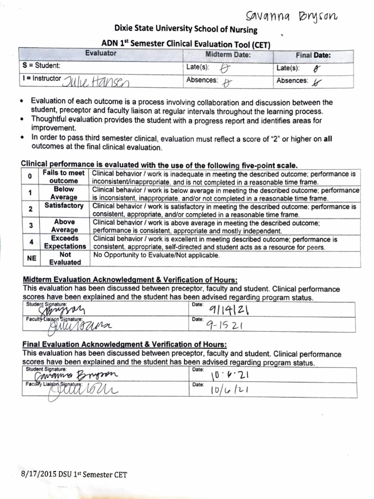 Final Clinical Evaluation | PDF