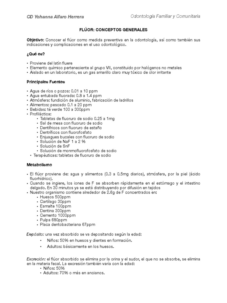 Fluor - Conceptos Generales-EXAMEN | PDF | Flúor | Sustancias químicas