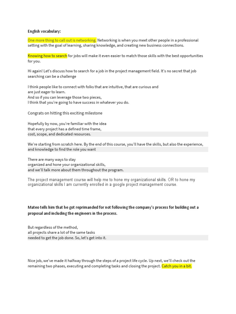 English Vocabulary | PDF | Project Management | Agile Software Development