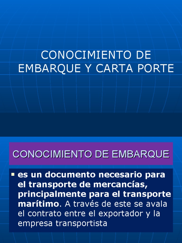 Conocimiento de Embarque | PDF | Guía de carga | Business