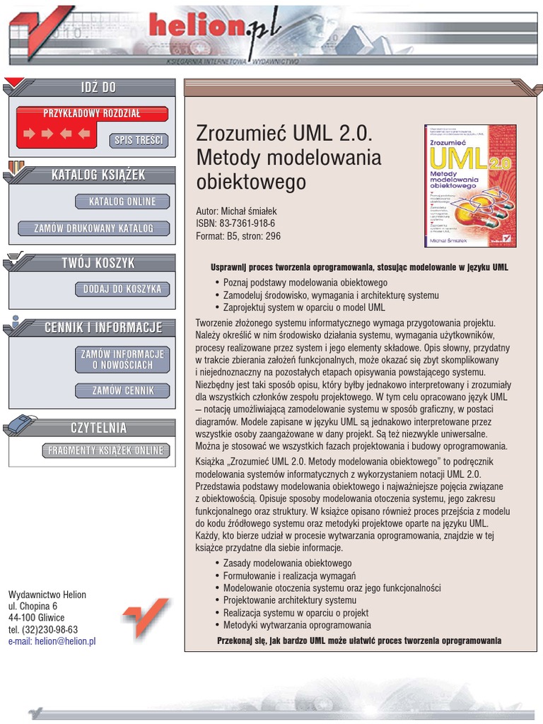 Zrozumieć UML 2.0. Metody Modelowania Obiektowego | PDF
