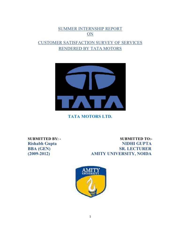 Summer Internship Report | PDF | Wheeled Vehicles | Automotive Industry