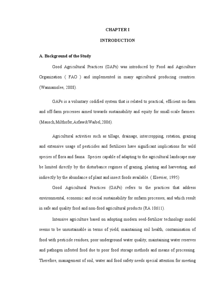 Impact Assessment of Good Agricultural Practices of Vegetable Farmers ...